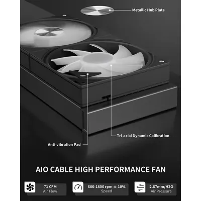 upHere E240KC 240mm AIO Liquid CPU Cooler - Black Price in BD